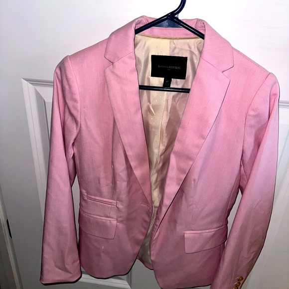 Banana Republic | Jackets & Coats | Banana Republic Pink Blazer | Poshmark